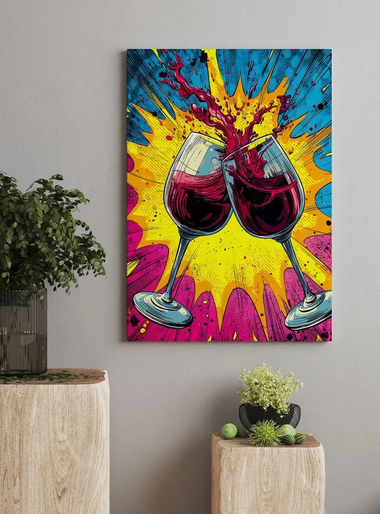 Wallity Dekorativna slika na platnu, 70x100cm, Šarena