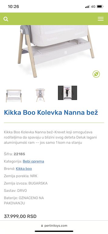 Kikka Boo kolevka za bebe