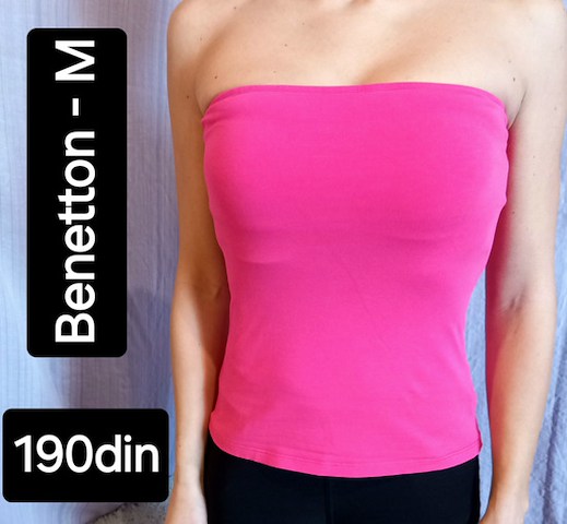Benetton ženska majica top roze M/38