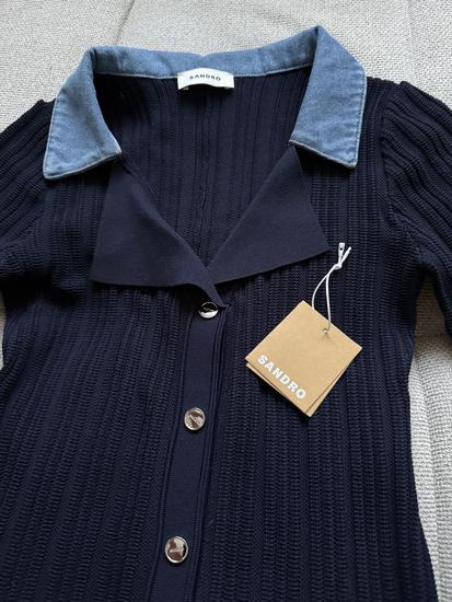 Sandro Navy Knit haljina
