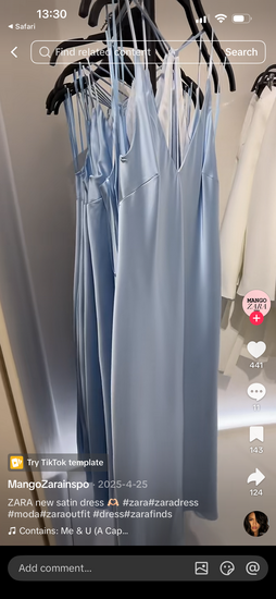 Zara baby blue slip