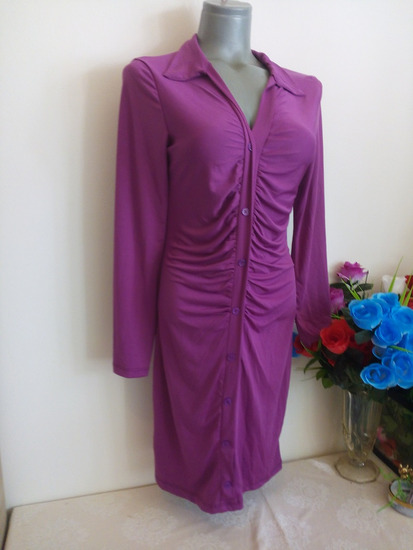 Nova Fashion Station ljubicasta sa dugmicima M