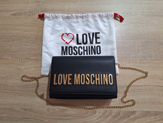 Love Moschino crna original torbica lančić