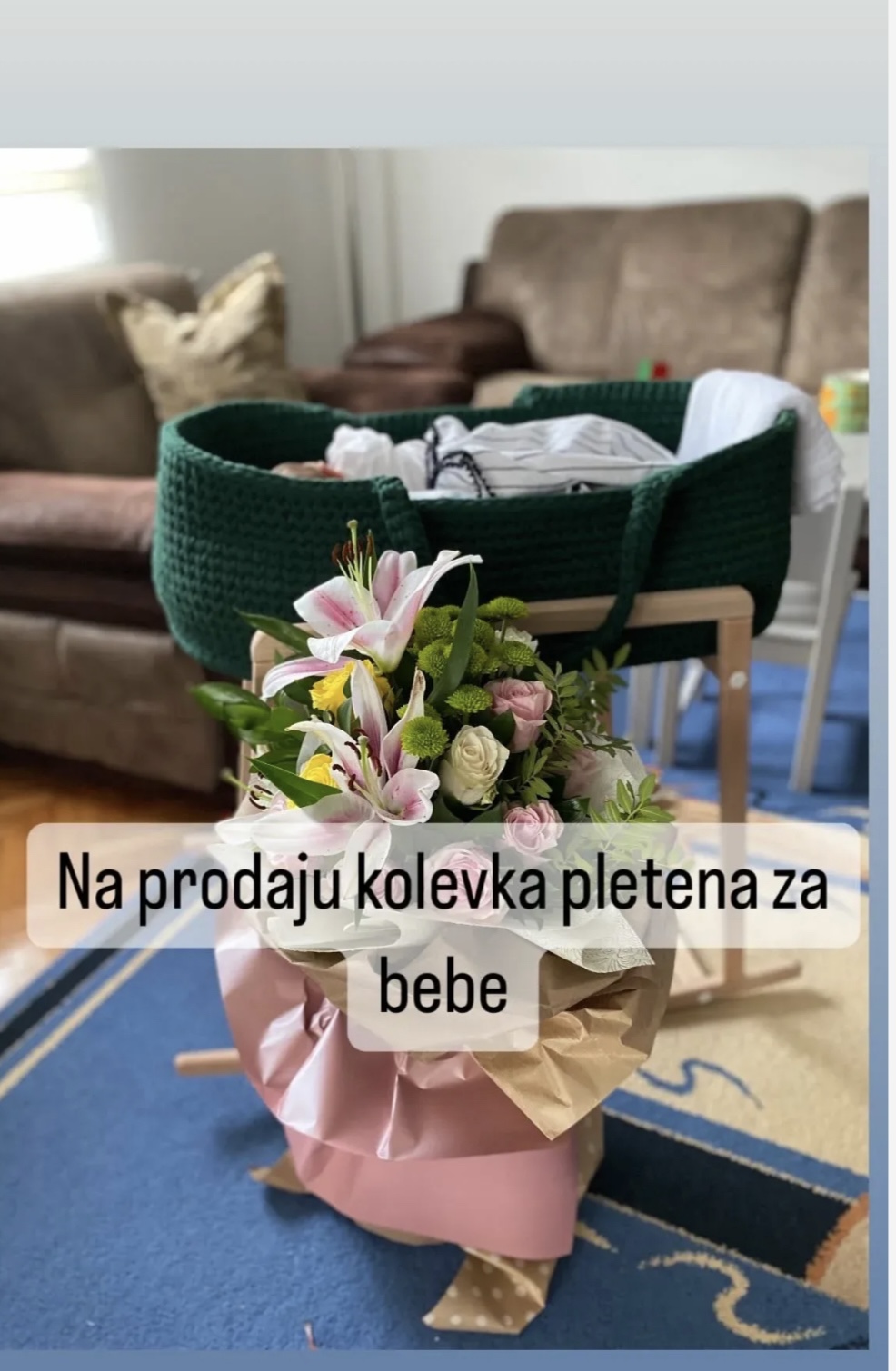 Pletena kolevka za bebe