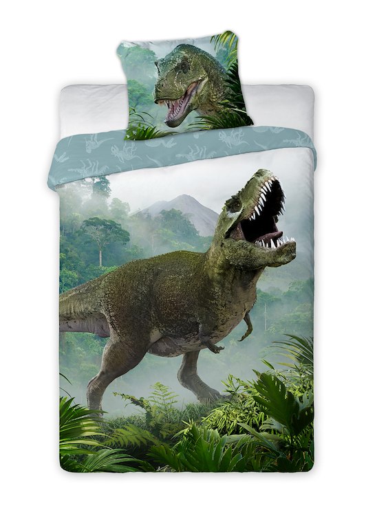 Baloo Posteljina za decu Dino T-Rex Zeleni 160×200+70x80cm