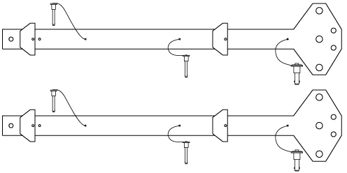 KV2 Audio VHD2.0 Top extension arm produžna ruka (Par)