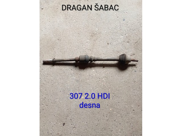 PEUGEOT 307 poluosovina desna 2.0 hdi
