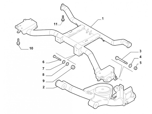 Fiat Panda 4X4 Zadnja Viljuska Levo 03- NOVO