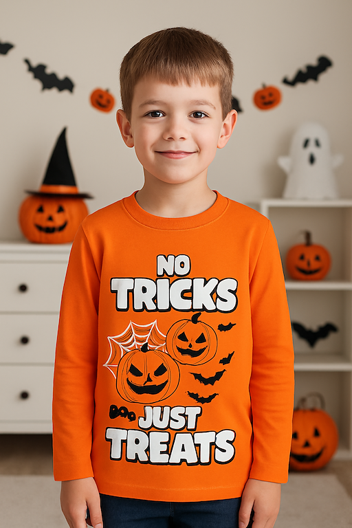 Deciji duks-Halloween “No Tricks Just Treats” 116, 122, 128 NOVO