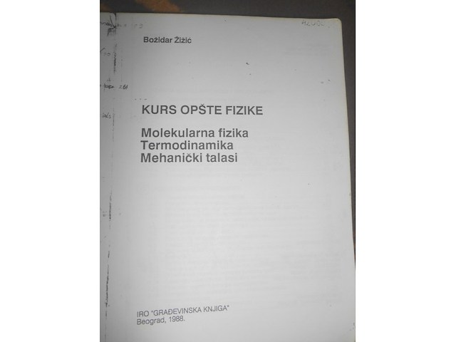 Božidar Žižić - Molekularna fizika, skripta