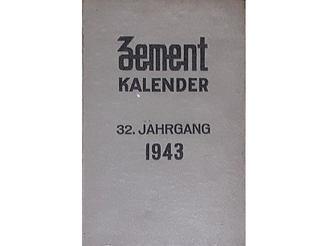 Cementni Kalendar 1943 WWII