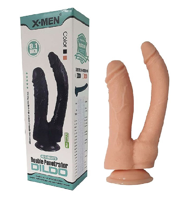 Dvostruki dildo u boji kože XMEN2089