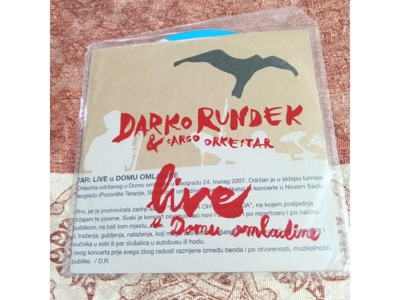 Darko Rundek &Cargo Orkestar ( Live u Domu omladine)