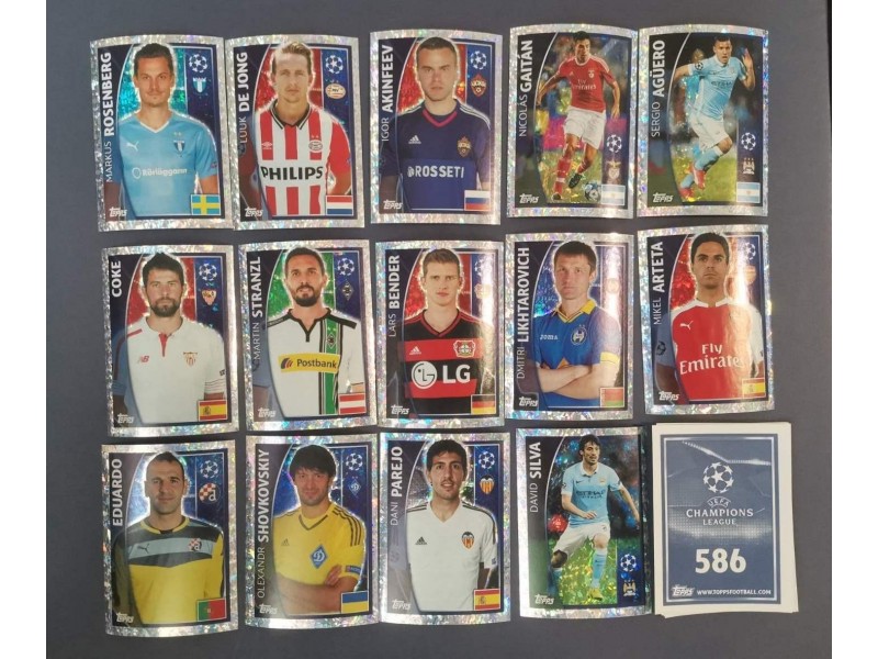 20 različitih sličica Champions League TOPPS 2015-16