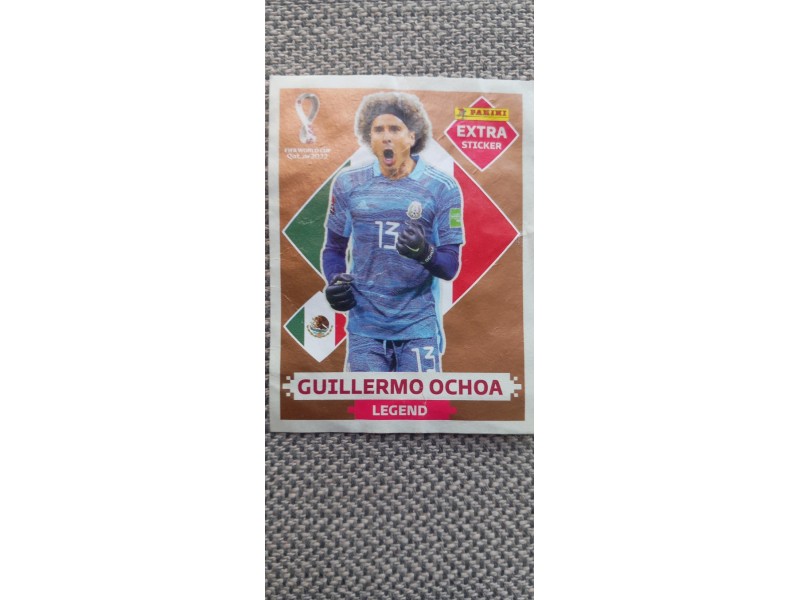 PANINI QATAR 2022 GUILLERMO OCHOA EXTRA STICKER LEGEND