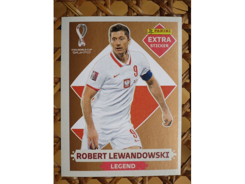 PANINI QATAR 2022 LEWANDOWSKI EXTRA STICKER LEGEND