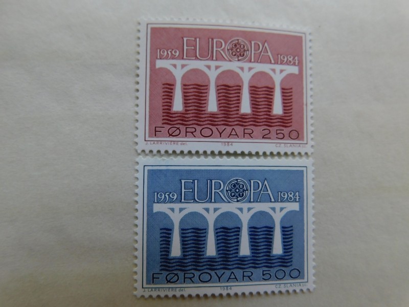 FARSKA OSTRVA EUROPA 1984 KOMPLET ČISTA SERIJA