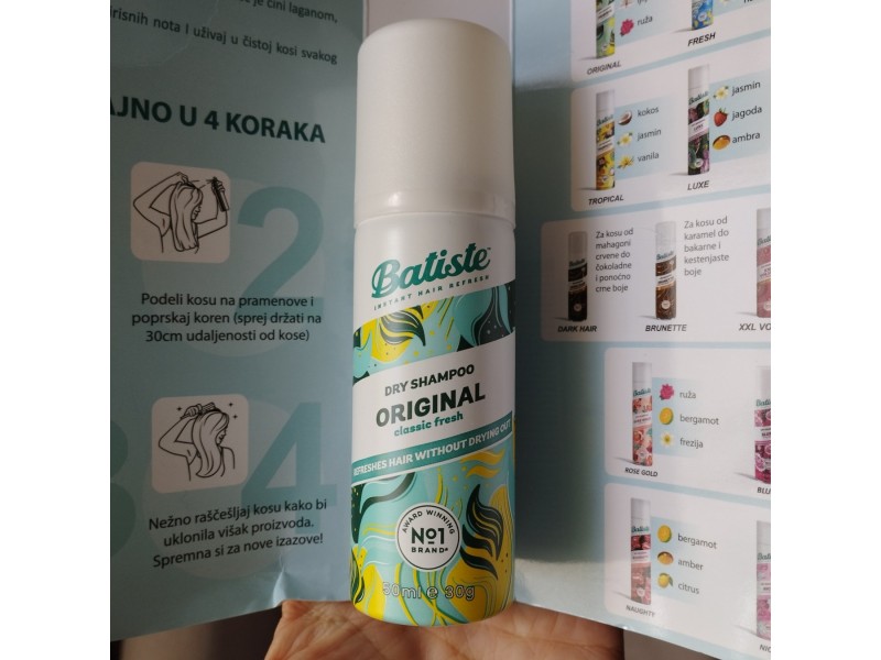 NOV BATISTE SUVI ŠAMPON, 50 ML IDEALNO ZA PUTOVANJA