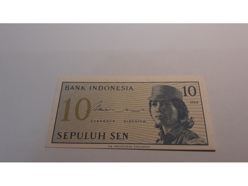 INDONEZIJA - 10 SEN - 1964