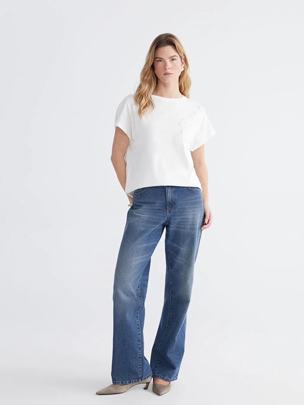 LCW EVERYDAY Bluza Sa Okruglim Izrezom Cvetnog Dezena
