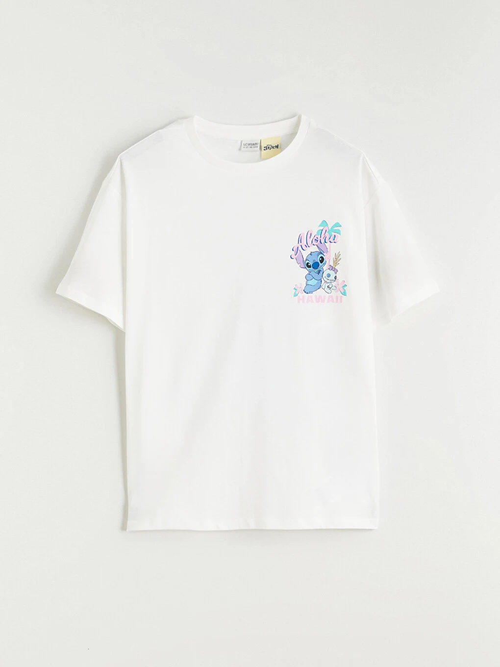LCW Kids Štampana Devojčicina Majica I Šorts Komplet Stitch