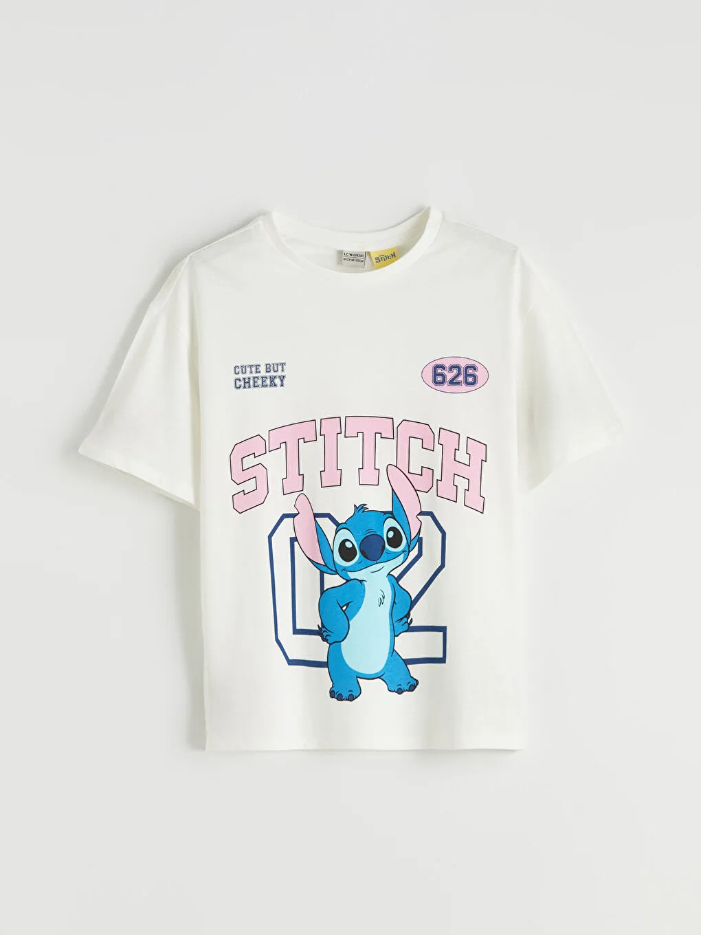 LCW Kids Dečiji Komplet Sa Štampom Stitch Majica I Šorts Za Devojčice