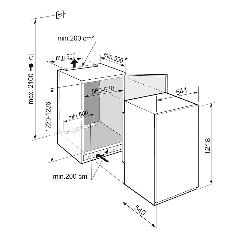 Liebherr ugradni frižider IRSe 4101 - Pure Line