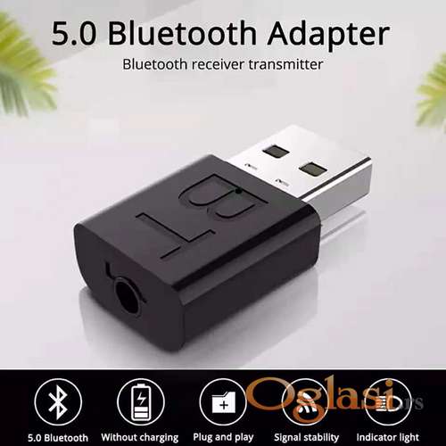 Bluetooth 5.0 Audio Adapter 3,5mm NOVO POVOLJNO