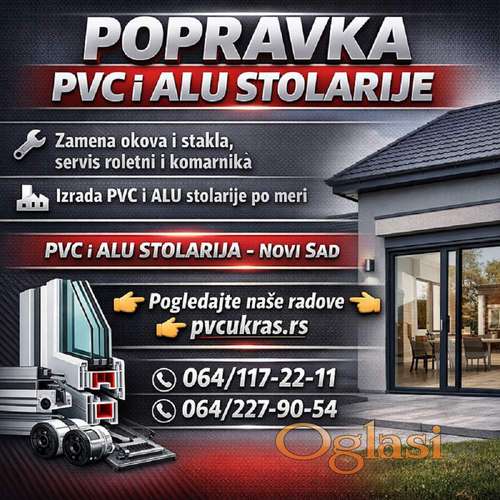 Popravke PVC i ALU stolarije