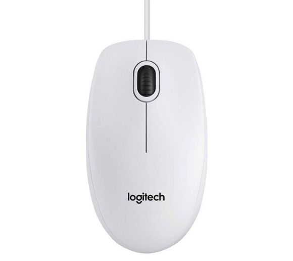 Logitech - Miš žični Logitech B100 optički beli 910-003360