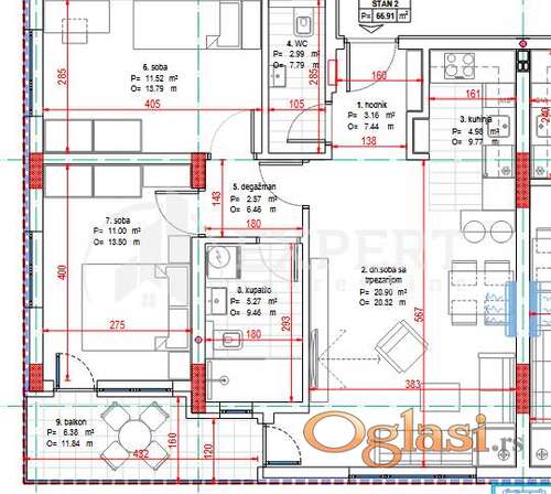 Lux novogradnja u srcu Panteleja, 66.91m2, 3.0