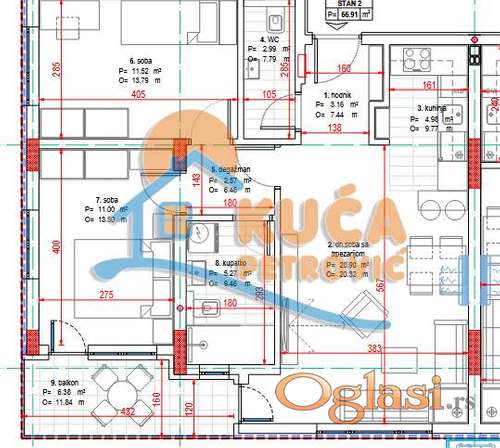 Lux novogradnja u srcu Panteleja, 66.91m2, 3.0