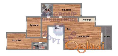 Troiposoban stan na Adicama, 70m2