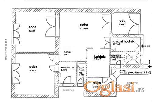 Vračar, Molerova, lux, 3,5-soban, salonac ID#23723
