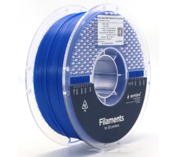 Gembird - 3DP-ABS1.75HY-01-B ABS filament velike brzine za 3D stampac 1.75mm, kotur 1KG BLUE