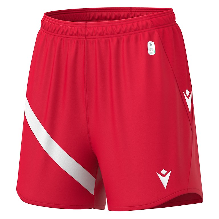 BANSHEE ECO WMN SHORTS, RED/WHT,L