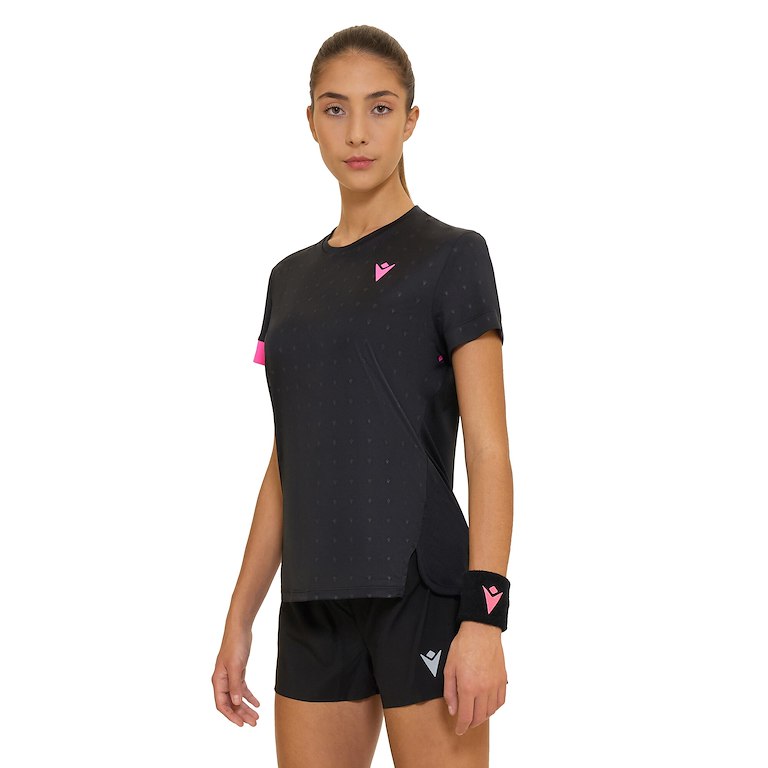 PADEL START CC DOMIZIA T-SHIRT WOMAN BLK/NPNK ,XL