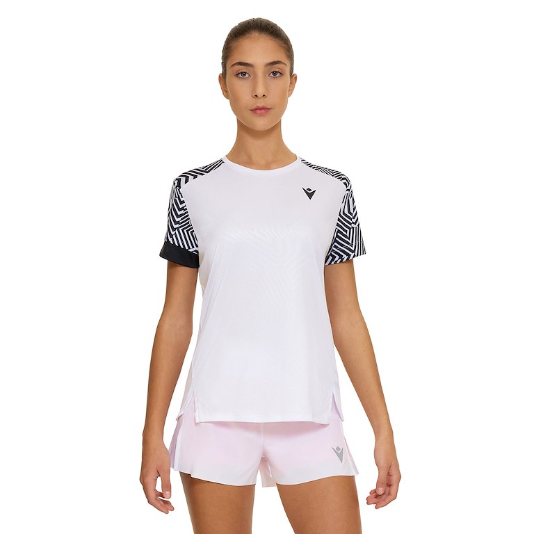 PADEL START CC DOMIZIA T-SHIRT WOMAN WHT/BLK PRINTED ,L