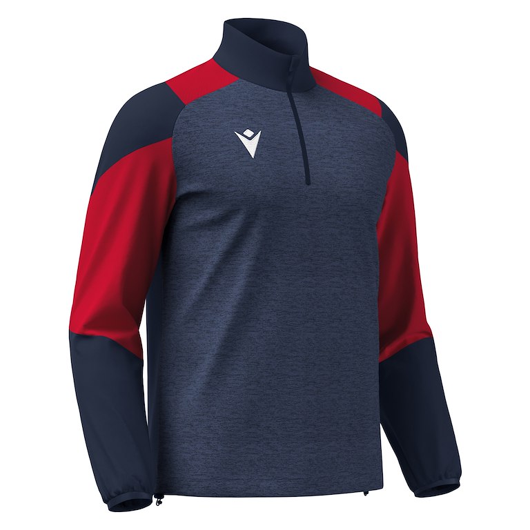 CUZCO 1/4 ZIP TOP, NAV/RED