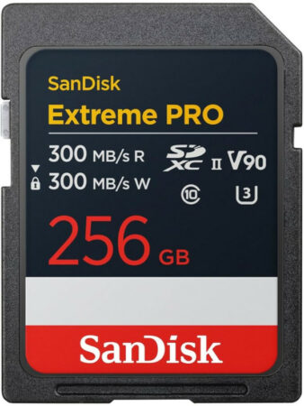 SanDisk SDXC 256GB Extreme PRO UHS-II, V90, 300/300MB/S, 8K