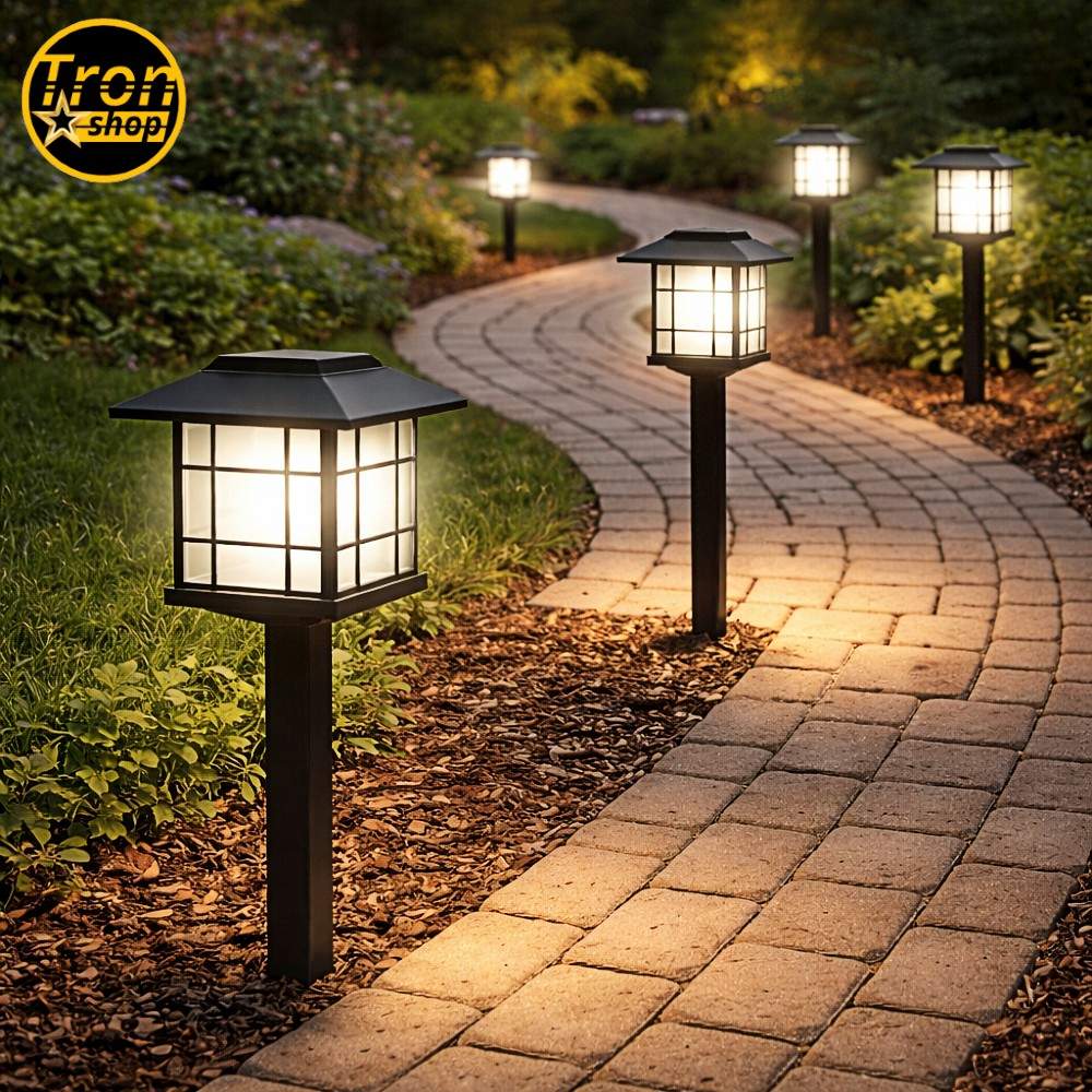 Set Solarna LED Lampa za Dvorište – 4 Komada, Otporna na Kišu