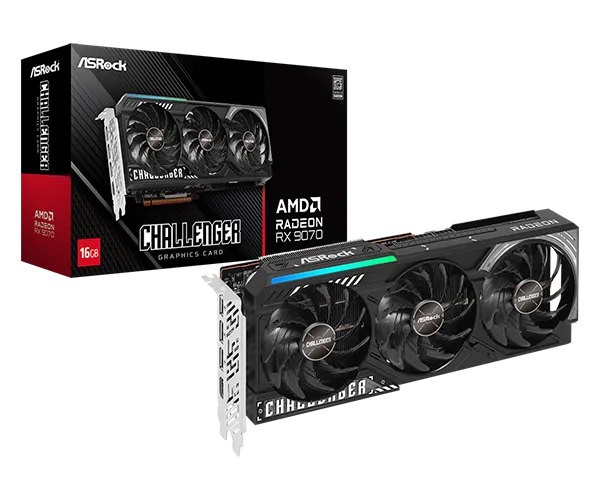 ASRock VGA Asrock Radeon RX 9070 Challenger 16GB, RX9070 CL 16G