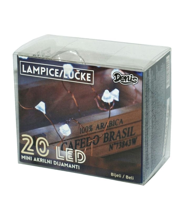 LED mini akril dijamant/kocke, 20L
