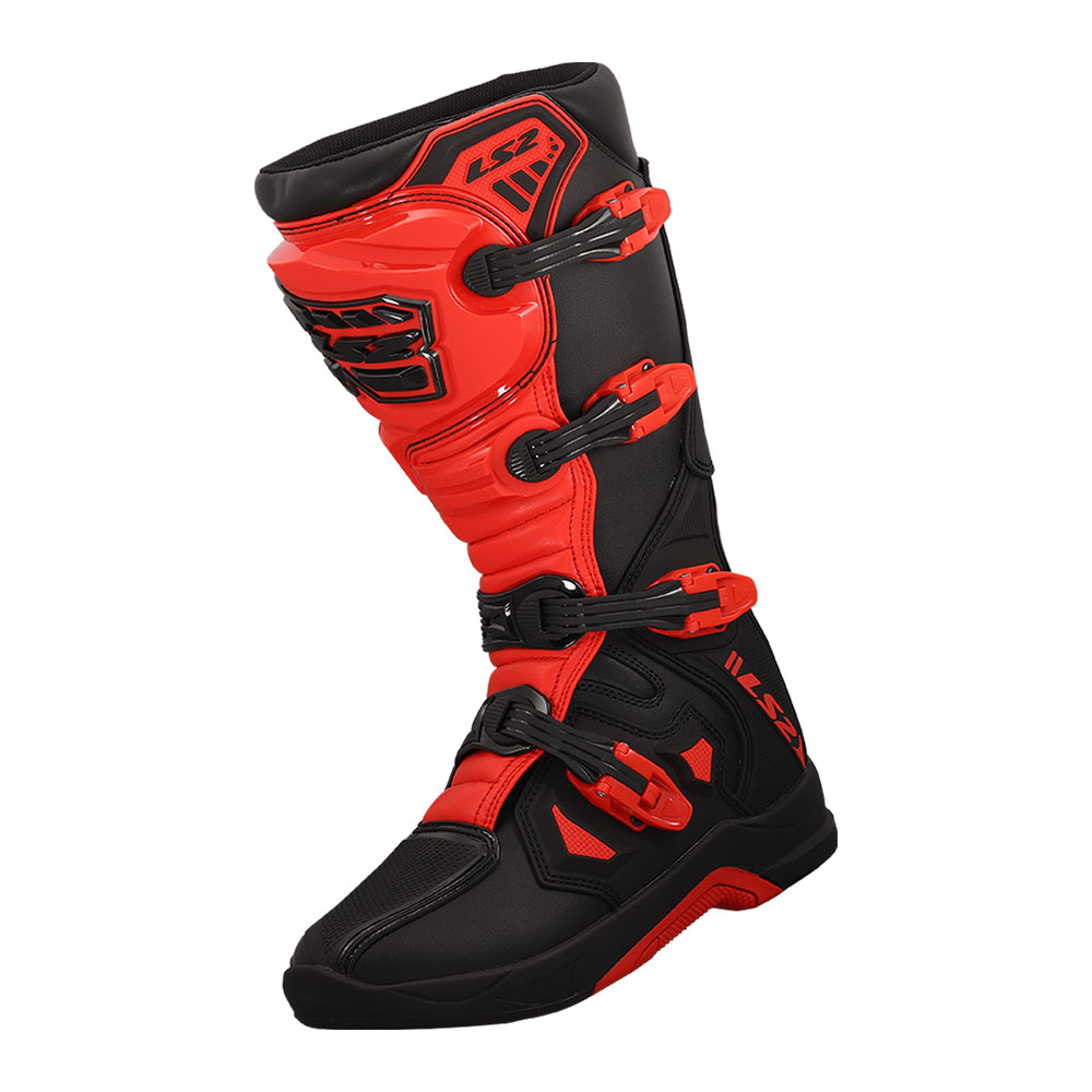 Motocross čizme LS2 RAPTOR muške crno crvene