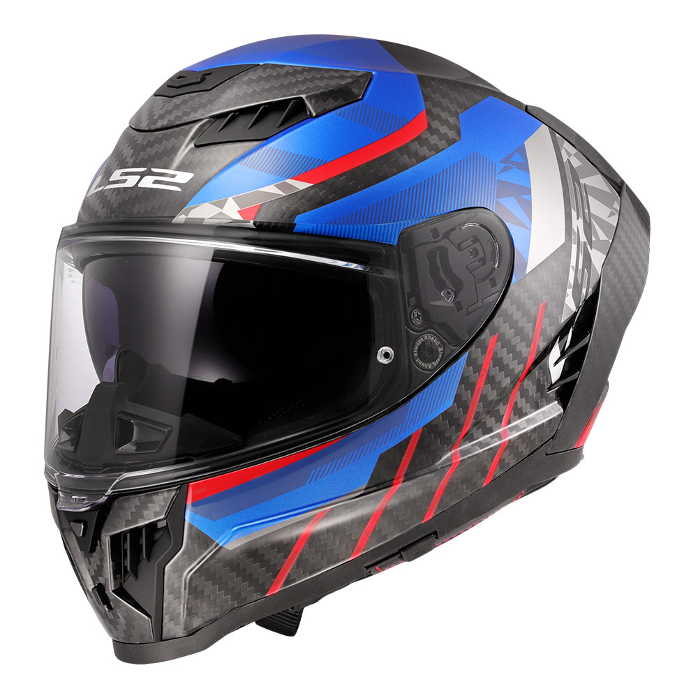 Kaciga LS2 Full Face FF807 DRAGON CARBON TRAX plavo crvena