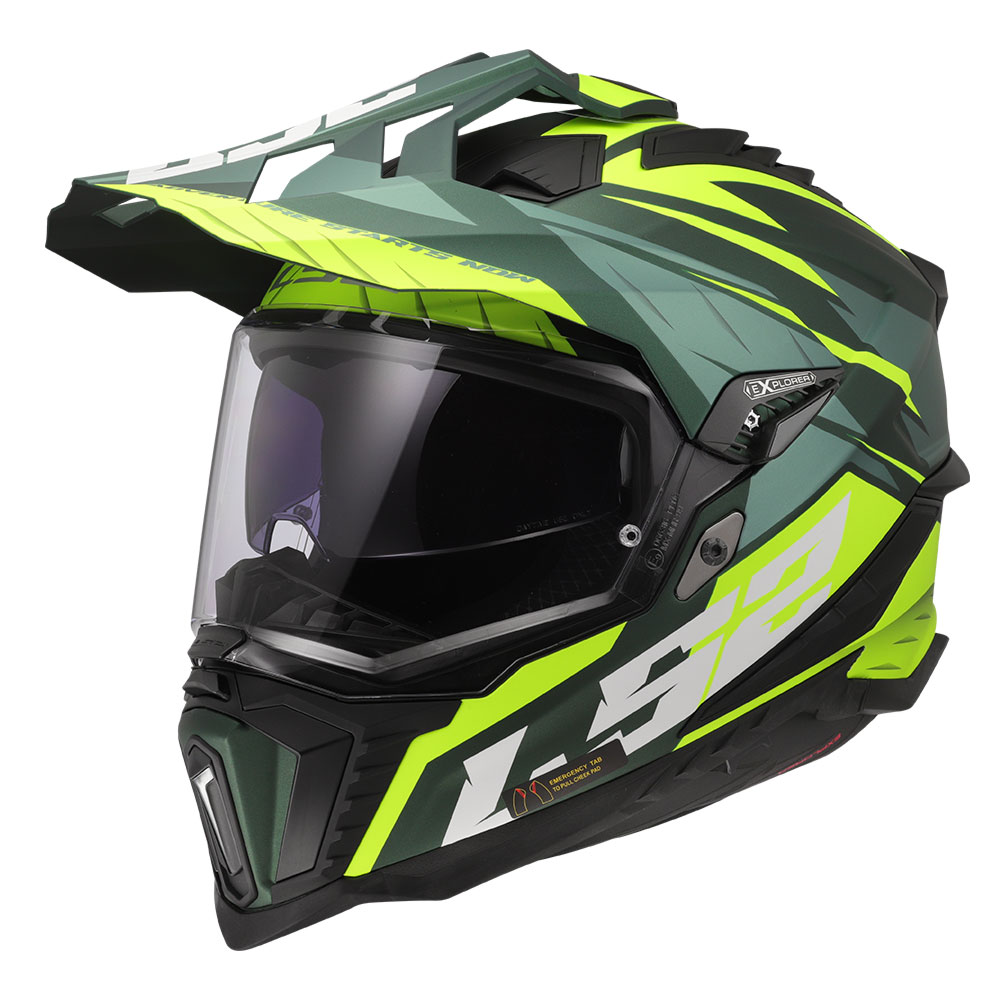 Kaciga LS2 Enduro MX701 EXPLORER SPIRE zeleno žuta