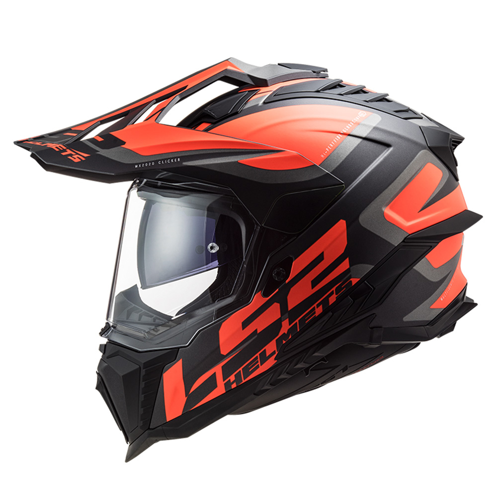 Kaciga LS2 Enduro MX701 EXPLORER ALTER mat crno narandžasta