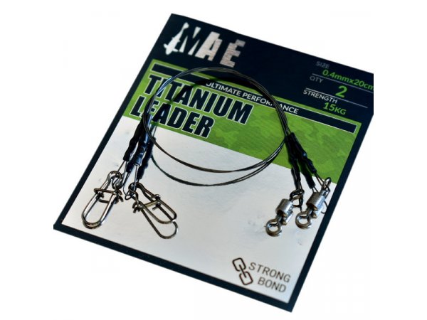Sajle mate titanium wire leader 0.5x20 black nickel