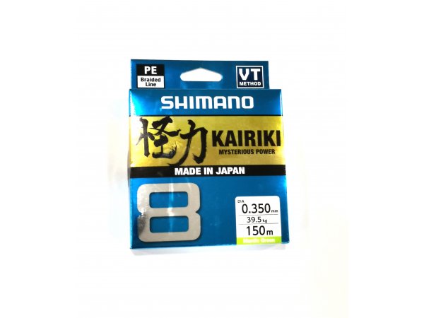 Struna shimano kairiki 8 150m 0.355mm MANTIS green