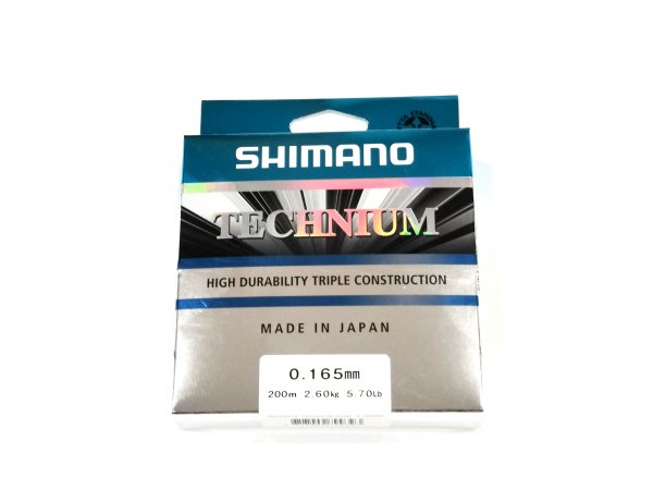 MONOFIL SHIMANO TECHNIUM 200M 0.165MM GREY